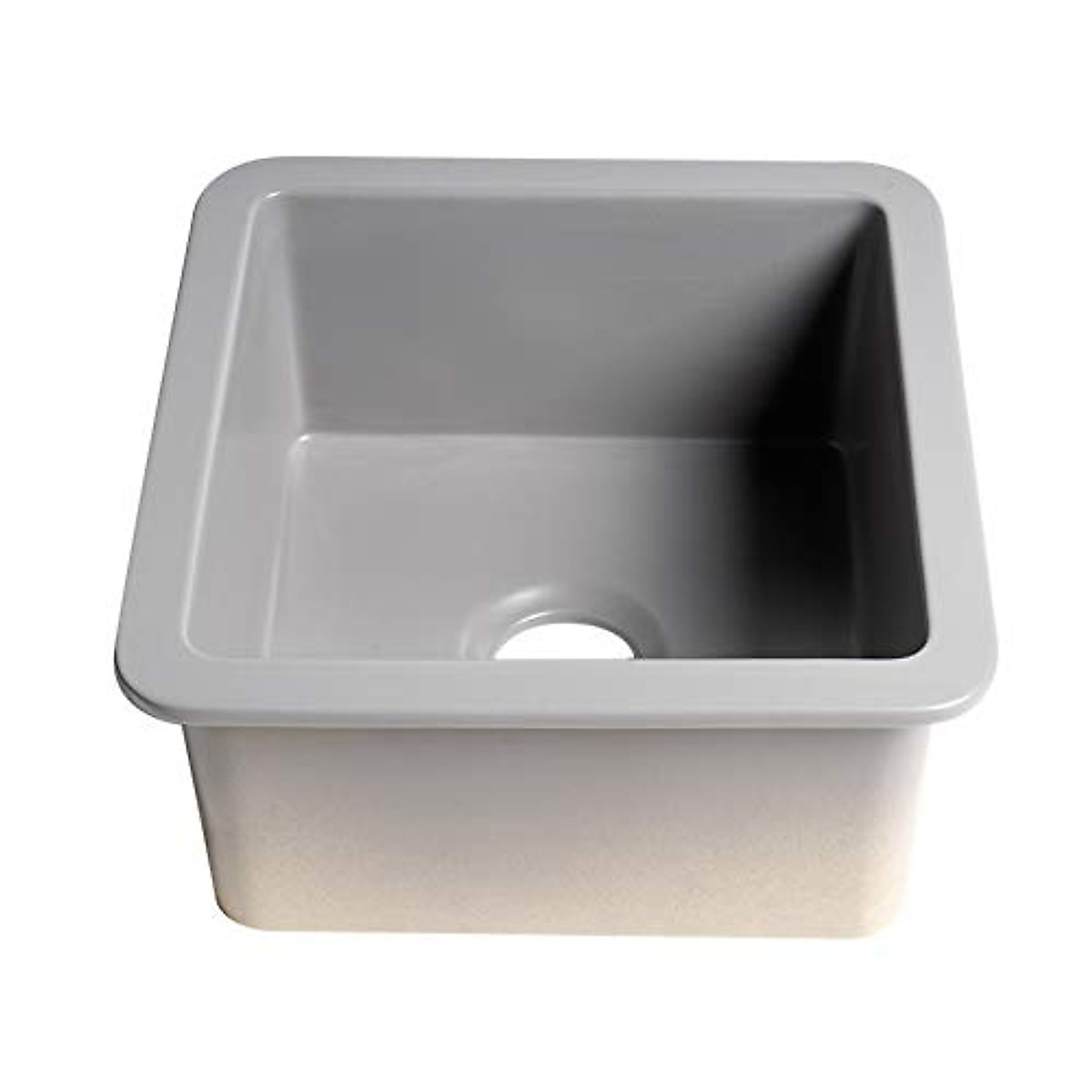 ALFI brand ABF1818S-GM Kitchen Sink, Grey Matte