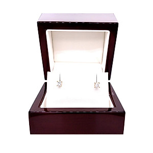 Diamond Wish 1/3 Carat Princess Cut Diamond Stud Earrings in 14k Yellow Gold (I2-I3, cttw) 4-Prong Basket Screw Back