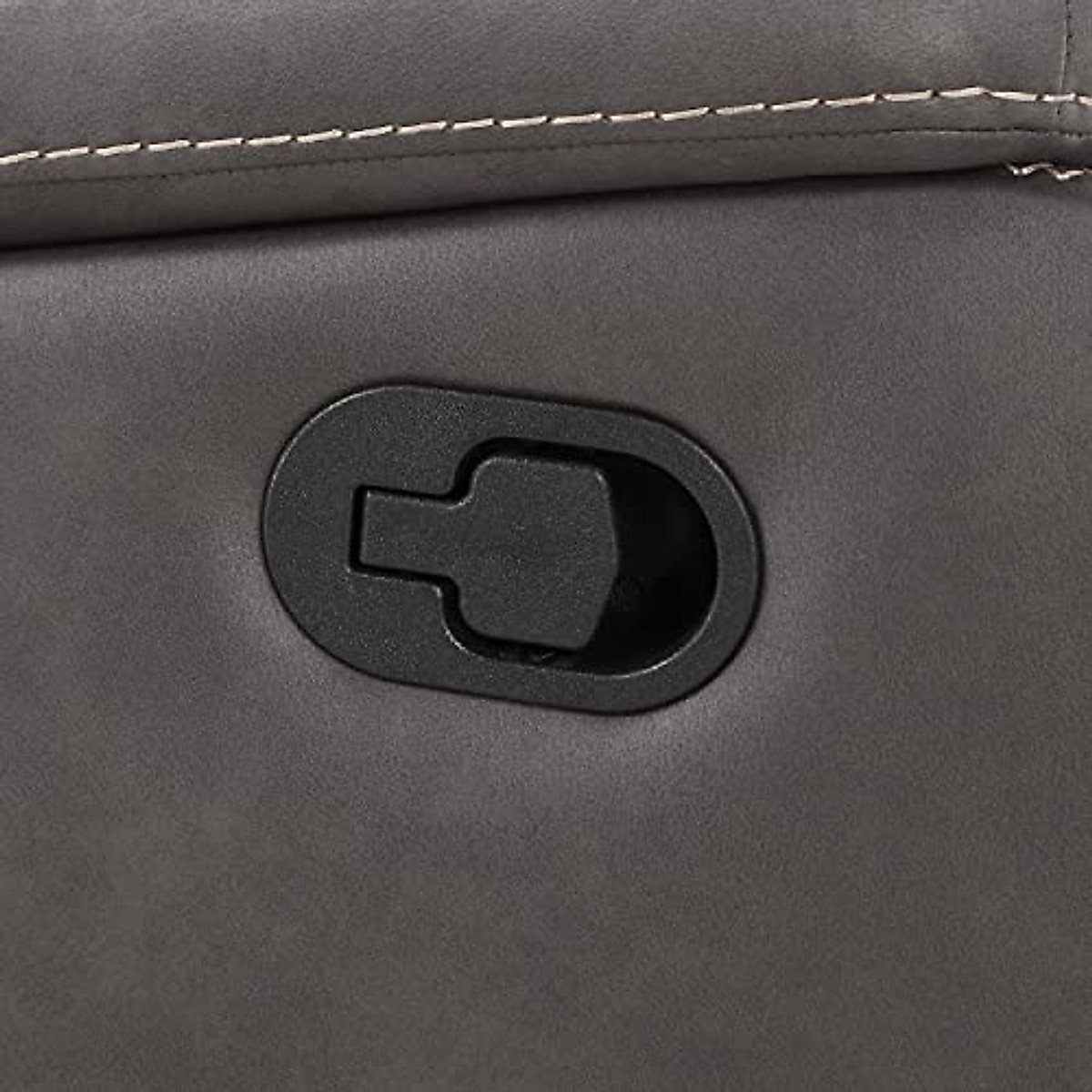 Steve Silver Katrine Charcoal PU Manual Sofas, 83.5 x 36 x 39