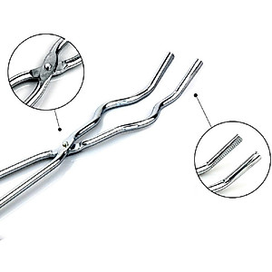 Generic 8 Inches Crucible Tongs Stainless Steel Professional Grade Crucible SS Casting Tool Lab Tongs, Medium, undefined, aggtong-1