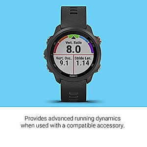 Garmin Forerunner 245 Music, GPS Running Smartwatch with Music and Advanced Dynamics, Black (Renewed)