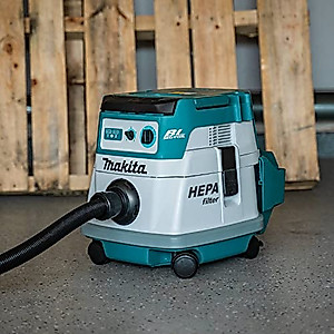 Makita XCV21ZX 36V (18V X2) LXT® Brushless 2.1 Gallon HEPA Filter Dry Dust Extractor, Tool Only