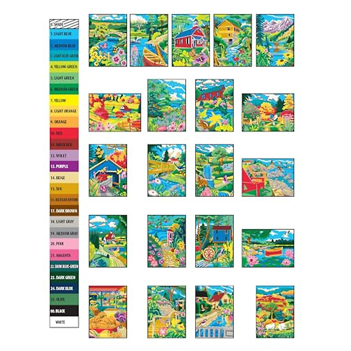 Creative Haven Country Scenes Color by Number Coloring Book (Adult Coloring Books: In The Country)