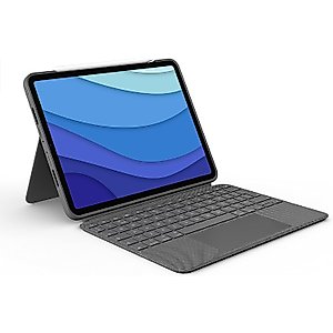 Logitech Combo Touch iPad Pro 11-inch (1st, 2nd, 3rd, 4th gen - 2018, 2020, 2021, 2022) Keyboard Case - Detachable Backlit Keyboard, Click-Anywhere Trackpad - Oxford Gray; USA Layout (Renewed)