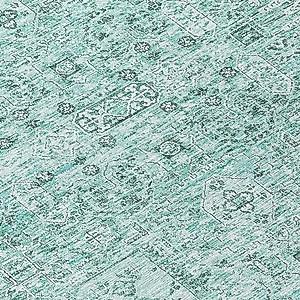 Addison Rugs Chantille ACN611 Teal 9' x 12' Indoor Outdoor Area Rug, Easy Clean, Machine Washable, Non Shedding, Bedroom, Living Room, Dining Room, Kitchen, Patio Rug