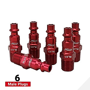 Milton S-314MKIT ColorFit Coupler & Plug Kit - (M-Style, Red) - 1/4" NPT, (14-Piece)