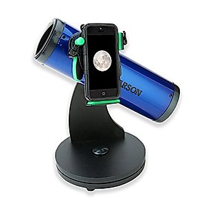 Carson SkySeeker 15x-37.5x Newtonian Reflector Beginner Telescope with Universal Smartphone Optics Digiscoping Adapter (JC-200UN)