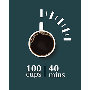 Garvee 110 Cup Commercial Coffee Maker 16L, Large Capacity Coffee Urns with Double-wall 304 Stainless Steel, Quick Brewing Coffee Dispenser for Meeting Rooms and Other Large Gatherings