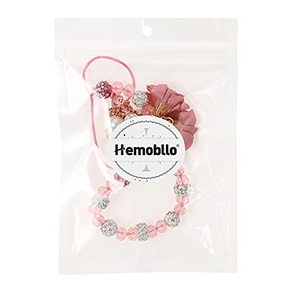 Hemobllo Cell Phone Straps Creative Crystal Flower Pendant Charm Non- slip Phone Lanyard Cute Pocket Keychain Strap for Car Key Purse Decoration (Pink)