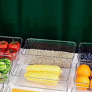 Freezer Organizer Storage Bins, Pantry Storage Fridge Organizer Storage Bins and Cabinet Organizers for Bath Kitchen and Dresser (8)