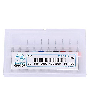 10Pcs/Set 0.3-1.2mm Print Circuit Board Drill Bits Carbide Micro Drill Bits Set PCB CNC Rotary Drilling Tool for Print Circuit Board Stone