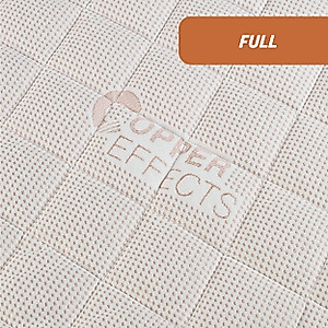 All-In-One Water-Resistant Copper Effects Hygienic Fitted Mattress Pad, Full,White