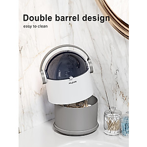 CTIME Small Trash can with lid,0.6 Gallon Countertop Trash can,Cute Tiny Trash can for Coffer bar,Kitchen,Bathroom,Desk,rv, Mini Portable Plastic Waste Basket