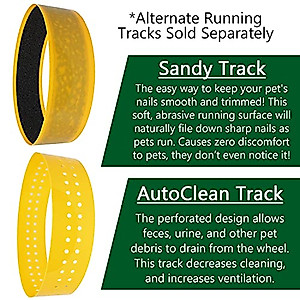 Exotic Nutrition Sandy Track - for Yellow Silent Runner 9" Small - Textured Nail Trimming Track for Pet Exercise Wheel