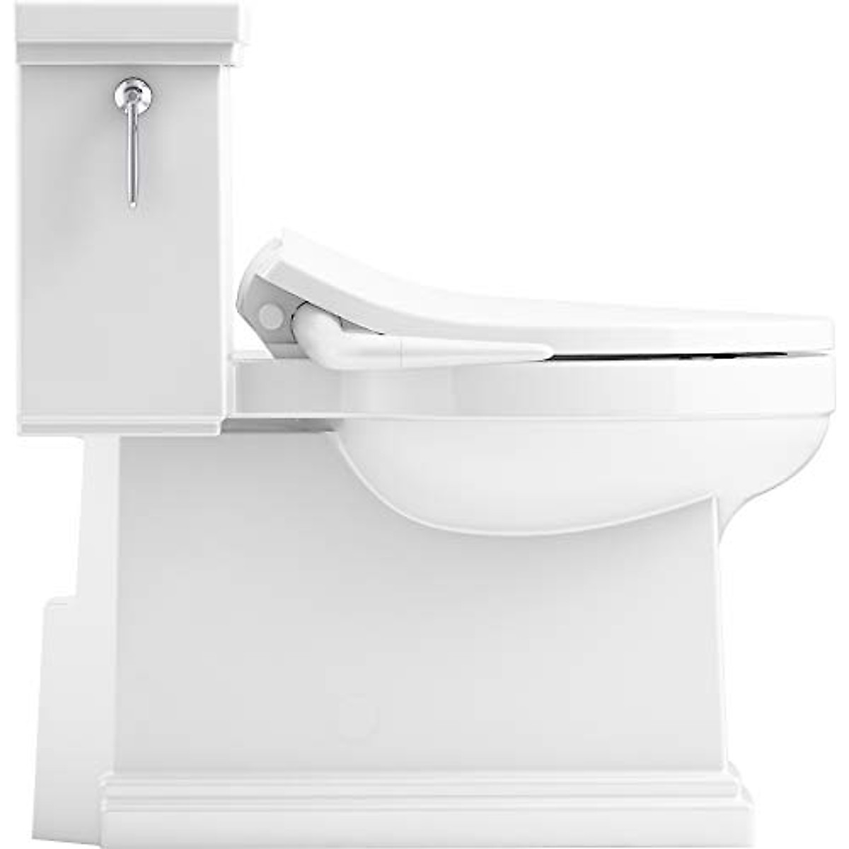 KOHLER K-5724-0 Puretide Bidet Toliet Seat, Elongated Manual Non Electric Bidet with Adjusting Spray Pressure and Position, White Quiet-Close Lid