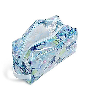 Vera Bradley Women's Beach Cosmetic Makeup Organizer Bag, Turtle Dream, One Size