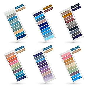 EQ Works Sticky tabs 1200 pieces, Morandi Book Tabs in 60 different Colors, Translucent Sticky Notes Writable and Repositionable Sticky Note Tabs for Notebooks, Documents, Book and Page Markers Labels