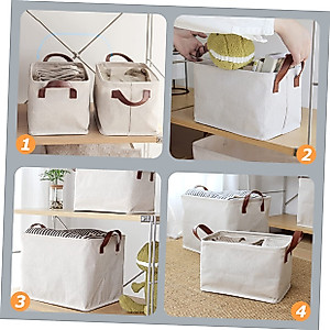 Zerodeko Box Storage Trash Can Fabric Child White