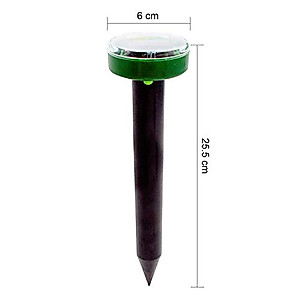 Senca Upgraded Version Solar Powered Sonic Mole Repellent Rodent Repellent Pest Deterrent, Chaser Mole, Gopher, Vole, Snake Repellent for Outdoor Lawn Garden Yards Pest Control (2)