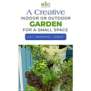 EXO Garden Hydroponic Growing System Vertical Tower - Vegetable Plant Tower Gift for Gardening Lover - Automate Aeroponics Mini Indoor Outdoor Home Grow Herb