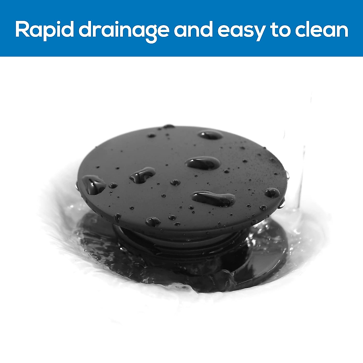 Pop Up Bathroom Sink Drain with Overflow Matte Black Pop Up Drain Stopper Vessel Sink Lavatory Vanity Anti Clog Leak Proofing