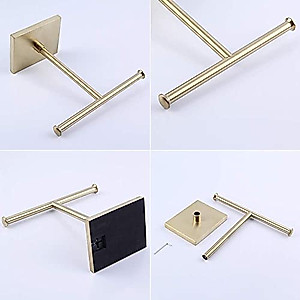 kimzcn Modern Free Standing Countertop Towel Ring SUS 304 Stainless Steel Hand Towel Holder Tree Rack Brushed PVD Zirconium Gold