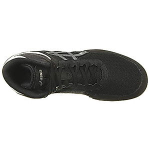 ASICS Men's Matflex 6 Wrestling Shoes, Black/Silver, 11.5 M US