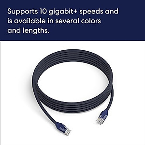 Amazon eero CAT6a Ethernet cable - Supports 10 gigabit+ speeds, 10 foot, 1-pack, Midnight Blue