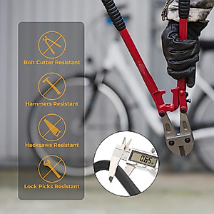 Circooter Bike U Lock, Heavy Duty Security U Cable Bike Lock Electric Scooter Anti Theft U Lock with 3Keys & Mounting Bracket Bicycle Secure Locks