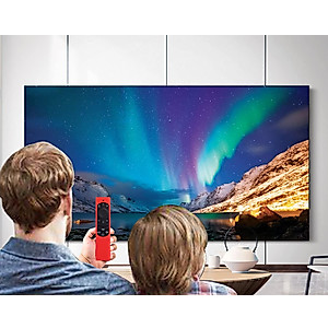 Compatible with Samsung Smart TV Remote 2022 BN59 Remote with Solar Panels Silicone Cover, Anti-Fall Shockproof Silicone Protective case with Lanyard（Luminous Green+Luminous Blue）