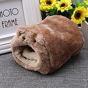 Julyshop Blue Plush Hammock Bed House Toys for Ferret Rat Hamster Squirrel Parrot Hanging