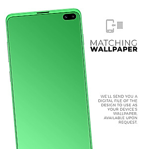 DesignSkinz Solid Green V2 Protective Vinyl Decal Wrap Skin Cover Compatible with The Samsung Galaxy S20 (Screen Trim & Back Glass Skin)