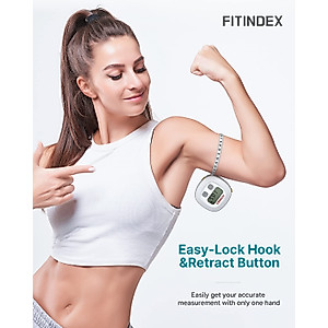 FITINDEX Smart Tape Measure Body, Bluetooth Measuring Tape for Body with App, Accurately Retractable Digital Body Tape Measure for Weight Loss, Fitness, Body Building, inch&cm