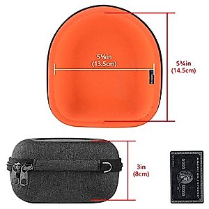 Geekria Shield Headphone Case Compatible with V-Moda Crossfade M-100, Crossfade 2 Wireless, Crossfade XS Case, Replacement Hard Shell Travel Carrying Bag with Cable Storage (Dark Grey)