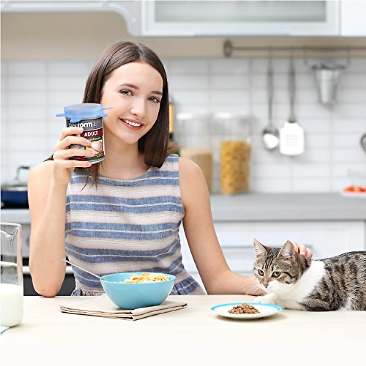 Orblue Stretchable Silicone Lids 6-Pack Small for Fresh Food Storage - Seal in Flavors, Keep Food Fresh and Reduce Waste (2.6 Inches stretches to 3.5 inches)