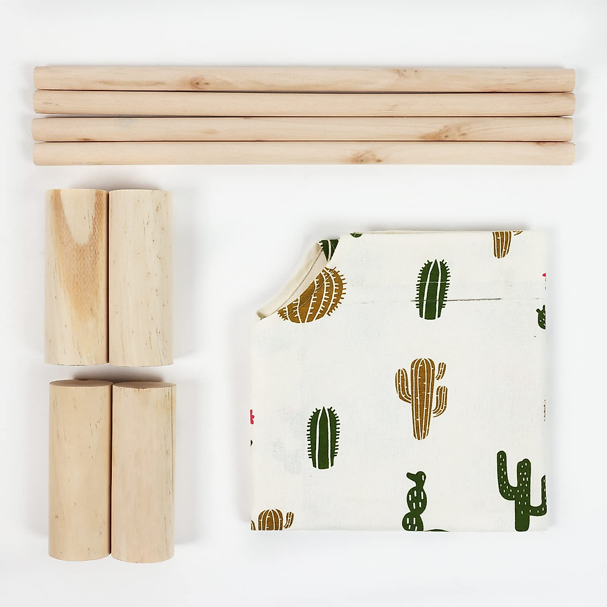 Patas Lague Cat and Dog Hammock Bed Small Dog Bed, Wooden Cat Elevated Cooling Outdoor Bed for All Seasons, Cat Beds for Indoor Cats, Cat Cots Furniture Pet Bed Puppy Bed(Plants)