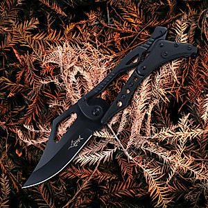 XIPHIAS Mechanical Creativity Pocket Folding Knife，9CR18 Steel Blade - 8.5" Total