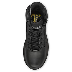 Tactical Research MAXX 8Z 8” Ultra-Cushioned Maximalist Black Tactical Boots for Men with Zipper - Designed for Police, EMS, and Security with Slip-Resistant Vibram Outsole, Black - 12 W