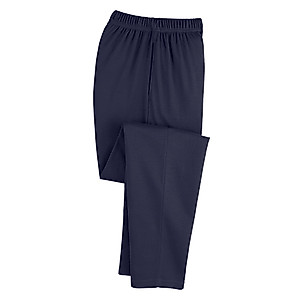 Woman Within Plus Size 7-Day Knit Straight Leg Pant Stretch Elastic Waist Petite & Tall - 1X, Black