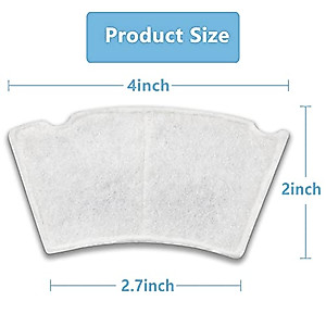 8 Pack Replacement Filter Sets【Filter&Sponge&Filter bag】 for SIBAYS 5.8L/200oz Large Automatic Pet Water Fountain,Coconut Shell Activated Carbon and PP Cotton