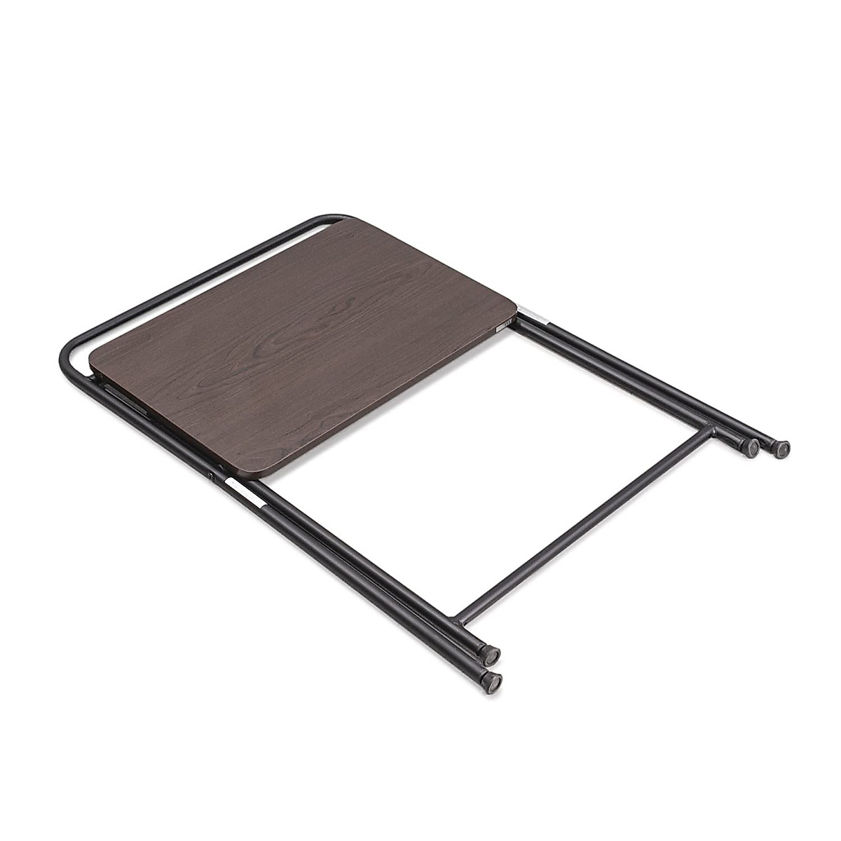 SOFSYS Modern Folding Desk for Small Space, Computer Gaming, Writing, Student and Home Office Organization, Industrial Metal Frame with Premium Desktop Surfaces, Espresso/Black