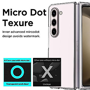 AICase for Samsung Galaxy Z Fold 5 Case Clear, [Anti-Yellow] Slim Fit Transparent Hard PC Protective Phone Case for Samsung Fold 5 5G