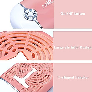 GreenLife® Eyelash dryer Bladeless Handheld Mini Cooling Fan Air Conditioning Blower for Eyelash Extension (Rose), USB Rechargeable Portable