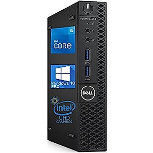 Dell OptiPlex 3050 Micro Desktop Computer, Intel Core i5-7500T Upto 3.3GHz 32GB RAM, 1TB SSD, AC Wi-Fi, Bluetooth, DisplayPort, HDMI - Windows 10 Pro (Renewed)