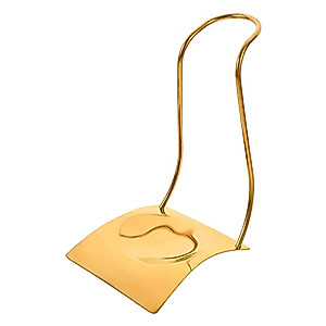 DOITOOL Integrated Spoon Rest Upright Spoon Rest Sturdy Spoon Holder Black Flatware Spoon Holder for Stovetop Ladle Delicate Spoon Holder Colander Stainless Steel Household