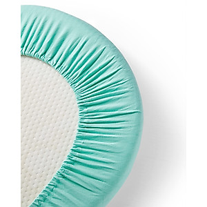 Mecc ecoh 2 Packs 100% Organic Cotton Bassinet Sheets, GOTS Certified, 100% Breathable Bassinet Cover, Comfort Snug Fitted, Fits Most Bassinet Mattress for Baby's (Light gray & Dark gray)