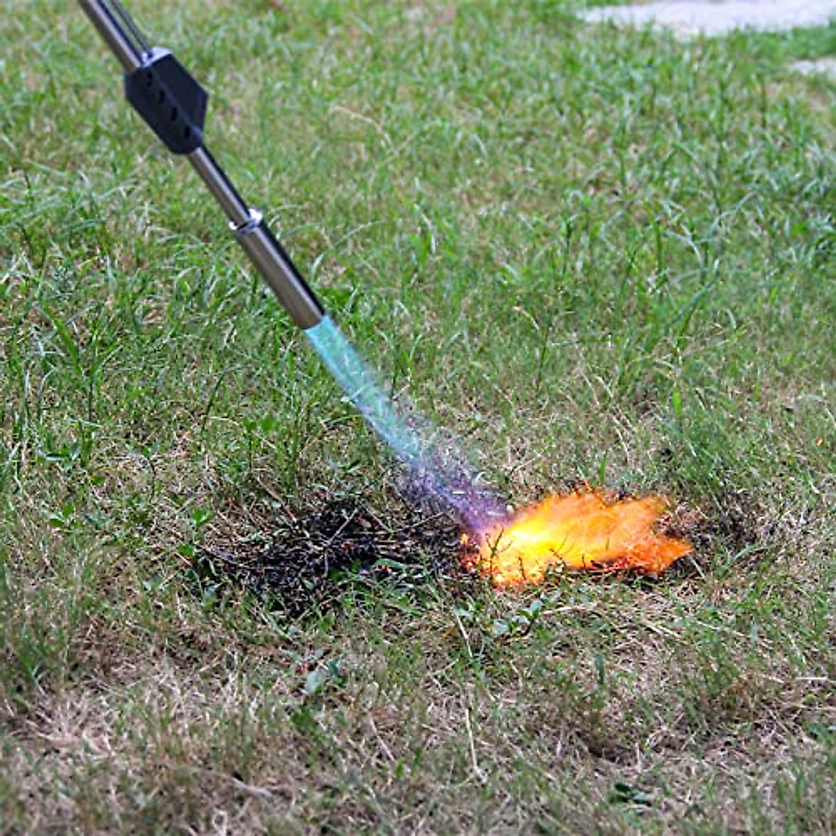 BLUEFIRE 38" Long Propane Weed Torch 50K BTU Trigger Start Self Ignition on Handle Heavy-Duty Portable Weeds Burning Garden Blowtorch Snow Melting Roof Road Repairing Campfire Starter