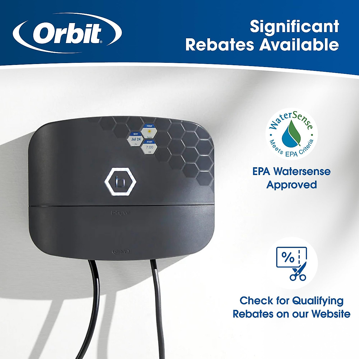 Orbit 57985 B-hyve XR Smart 8-Zone Indoor/Outdoor Sprinkler Controller, Compatible with Alexa