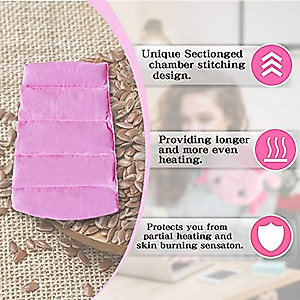 Microwave Heating Pads for Cramps & Period Pain Relief, 10" x 13" Cuddle & Cute Axolotl Microwavable Heating Pad for Menstruation with Washable Cover, Moist Heat Pack Gifts for Women & Girls, Pink