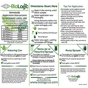 BioLogic All-Natural Pest Control Ecomask - 50 Million Steinernema carpocapsae (Sc) Beneficial Nematodes for Fleas, Armyworms, Cutworms and More - Pet, Plant and Family-Safe - USA Grown, Non-GMO